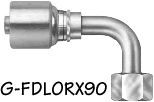 G-FDLORX90 - Female DIN 24° Cone Swivel - Light Series with O-Ring - 90 ...